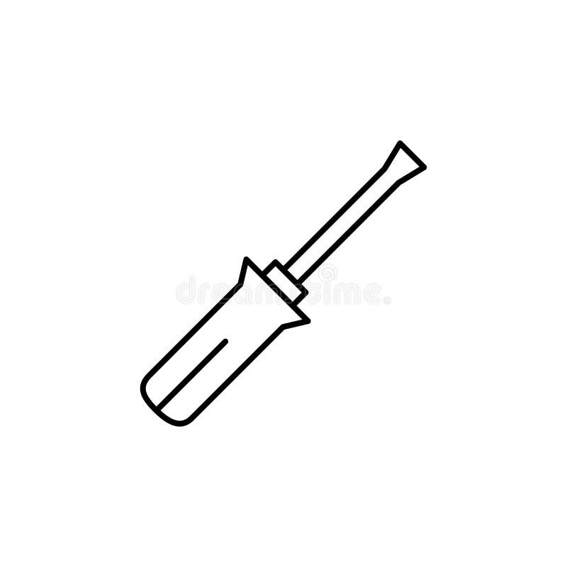 Hammer and Screwdriver Outline Icon. Element of Construction Icon for ...