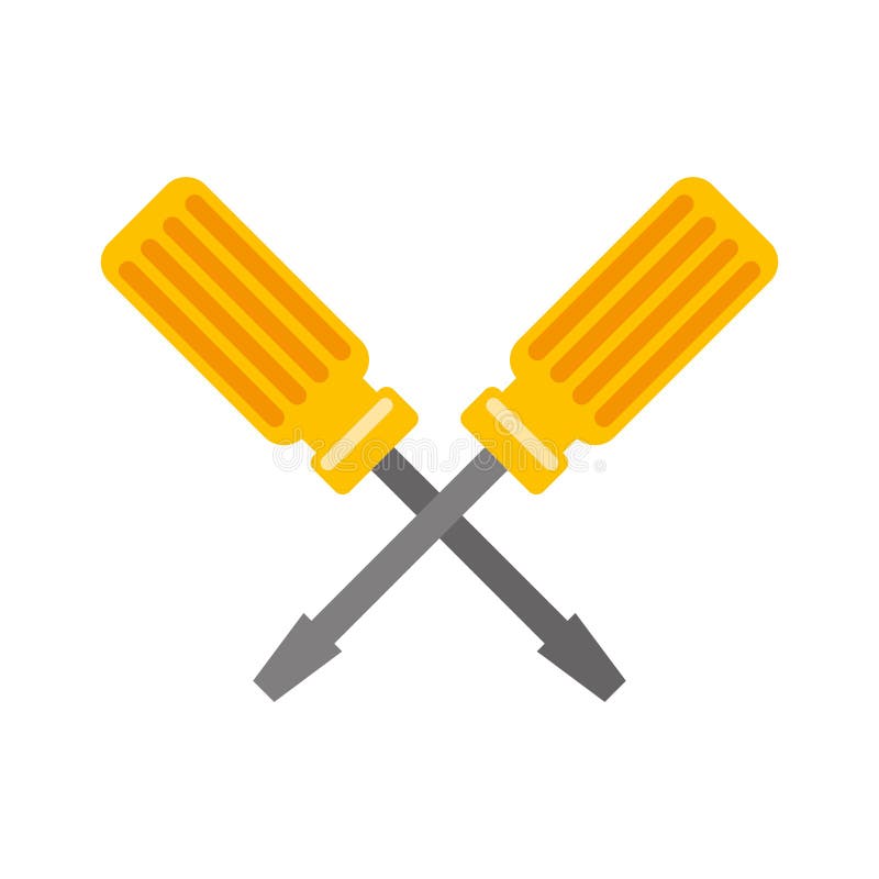Screwdriver Tool Isolated Icon Stock Illustration - Illustration of ...