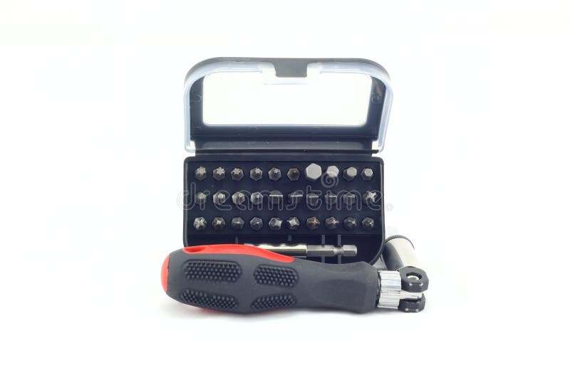 Screwdriver and Turning Heads. Stock Image - Image of plate, steel ...