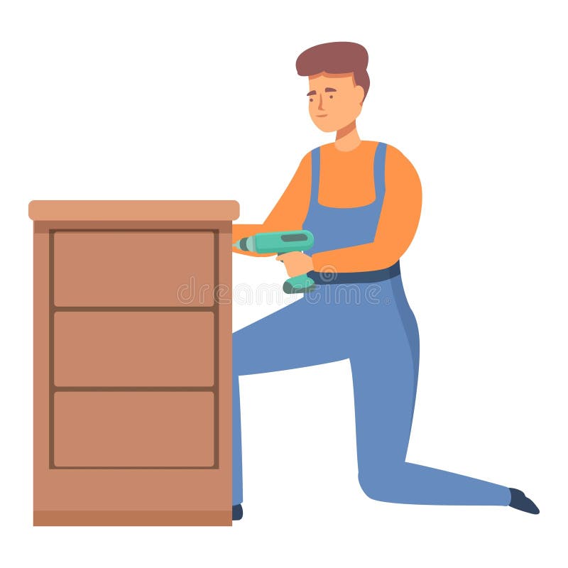 Screwdriver Using Carpenter Icon Cartoon Vector. Interior Craft Stock ...