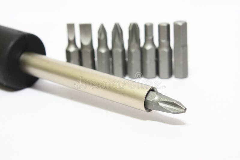 Screwdriver with Various Heads Stock Image - Image of install ...