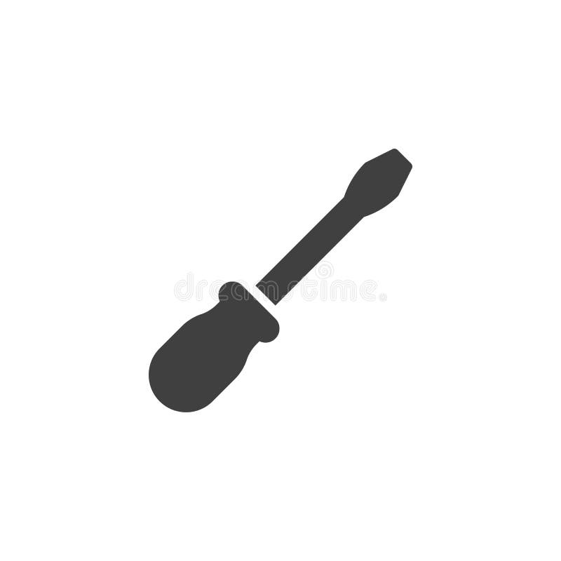Screwdriver Vector Icon on Transparent Background, Line Stock Vector ...