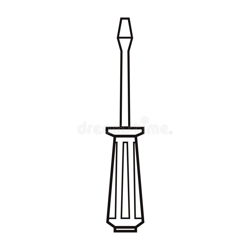 Screwdriver Vector Icon Line Style Stock Vector - Illustration of ...