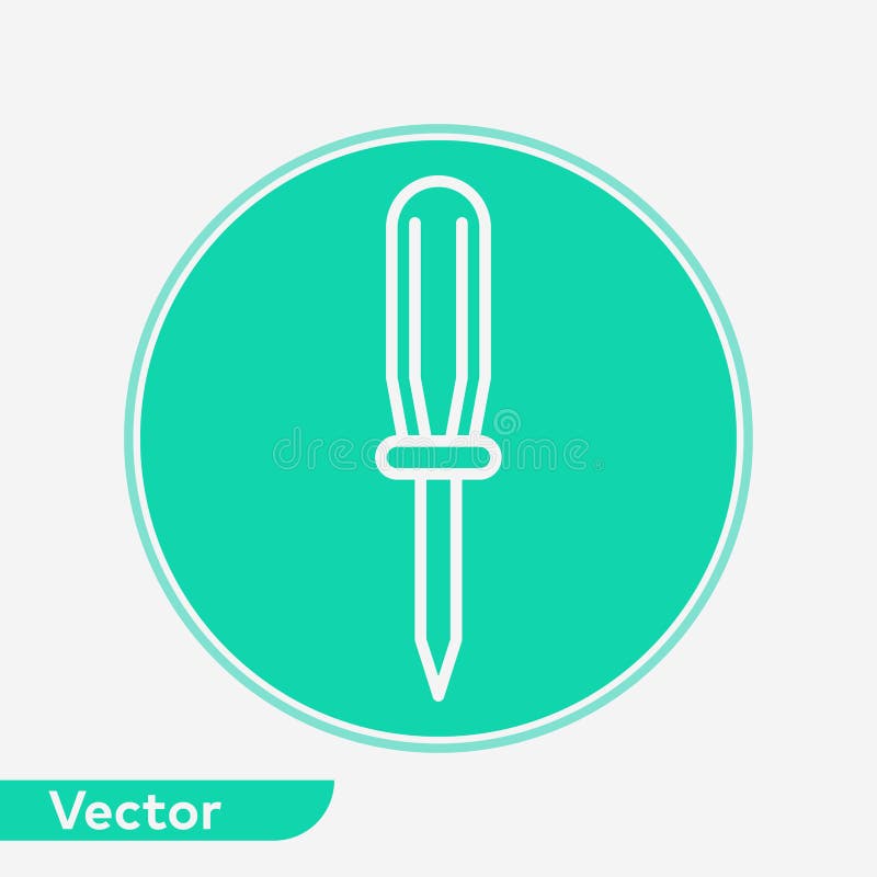 Screwdriver Vector Icon Sign Symbol Stock Vector - Illustration of ...