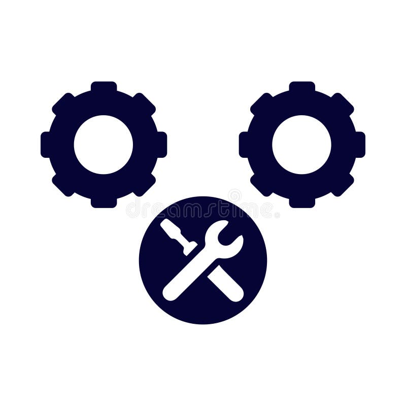 Screwdriver, Wrench, Gear, Maintenance Tool Icon Stock Vector ...