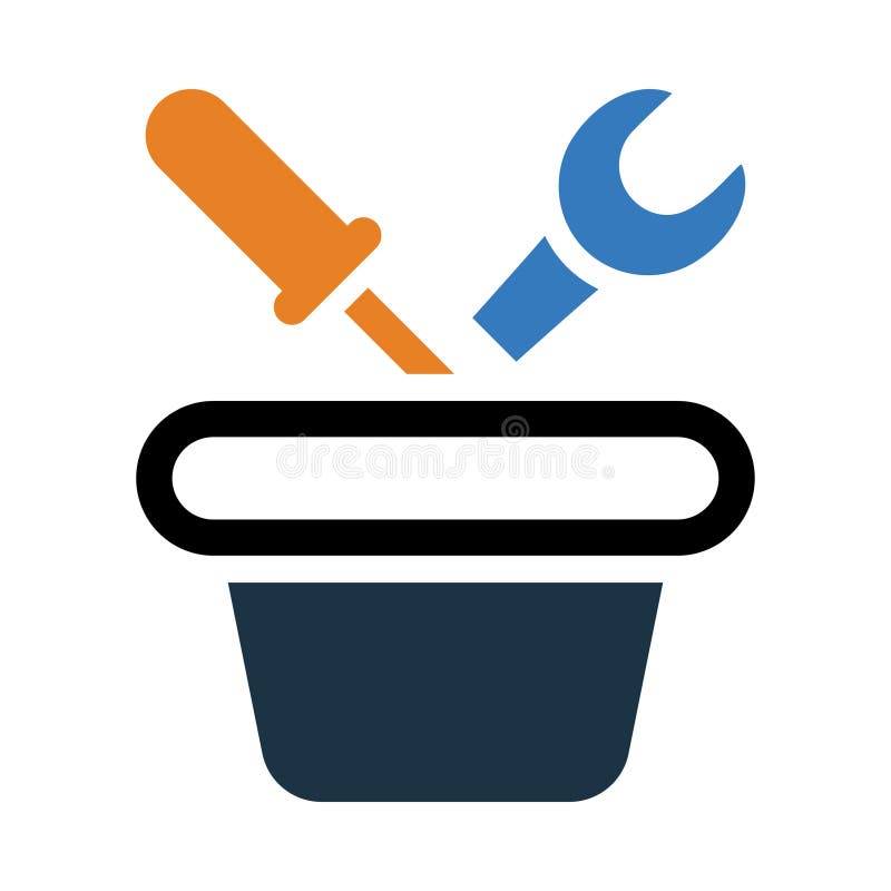 Screwdriver, Wrench, Tools Box, Box, Work Tools Box Icon Stock Vector ...