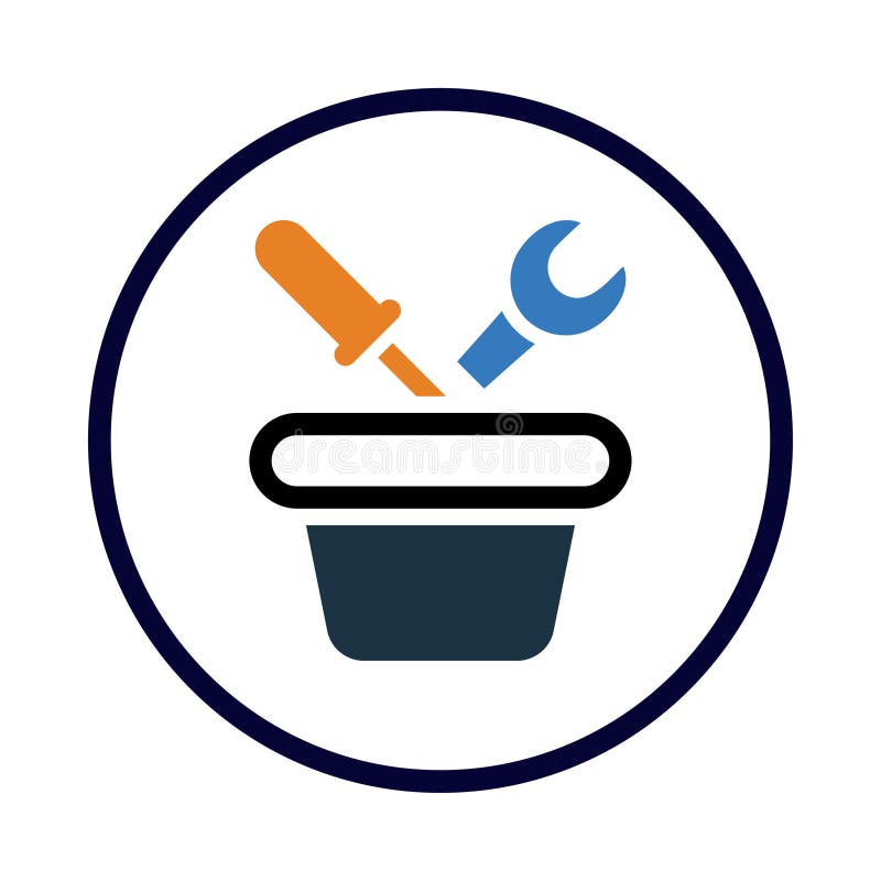 Screwdriver, Wrench, Tools Box, Box, Work Tools Box Icon Stock Vector ...