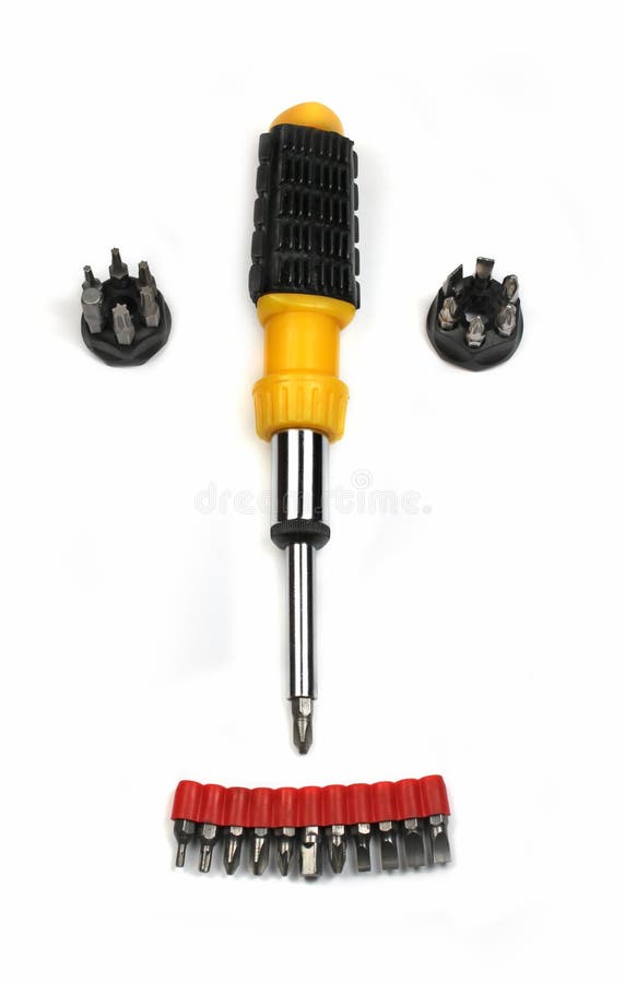 Screwdrivers and Bits Isolated Stock Photo - Image of screwdriver ...