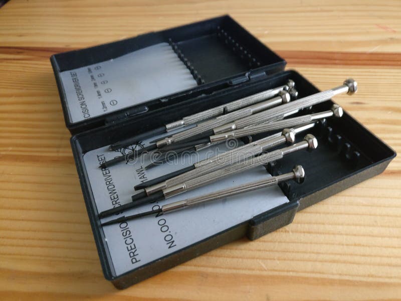 Screwdrivers in a box stock photo. Image of small, maintenance - 94526828