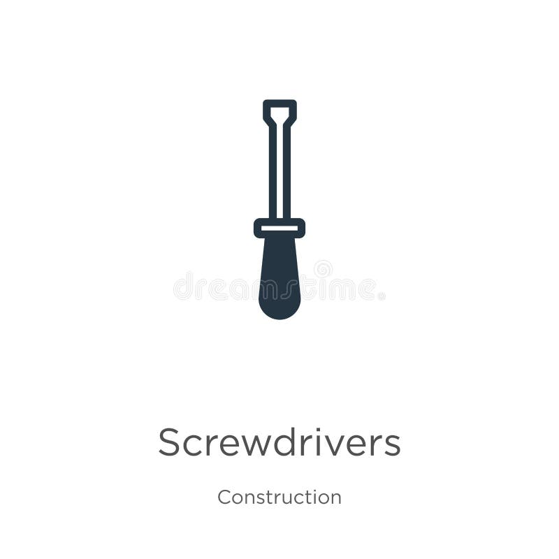 Screwdrivers Icon Vector. Trendy Flat Screwdrivers Icon from Construction Collection Isolated on ...