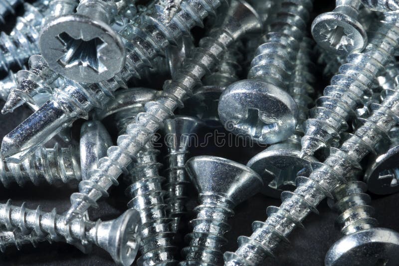 Screws black background stock photo. Image of assorted - 16101878