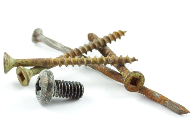 New screws old screws II stock image. Image of shiny - 71077777