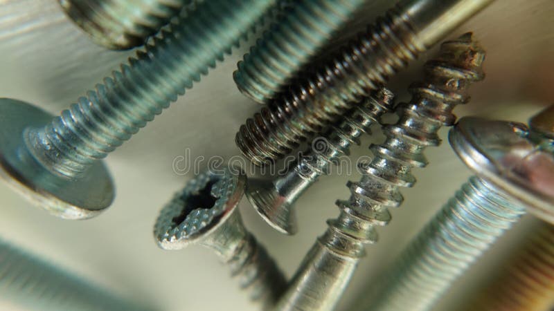 Screws Bolts of Different Sizes are on the Table Stock Photo - Image of ...