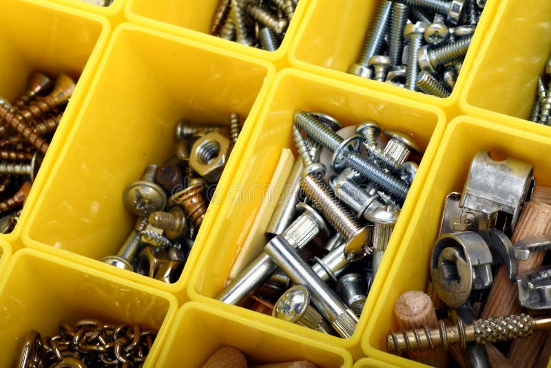 Screws, Bolts, Nuts and Other Carpenter Stuff in a Stock Photo - Image ...