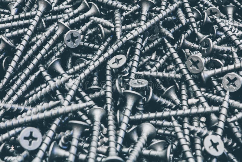 Screws for Construction Work. Stock Image - Image of macro, metallic ...