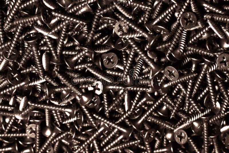 Screws for Construction Work. Stock Image - Image of black, metallic ...