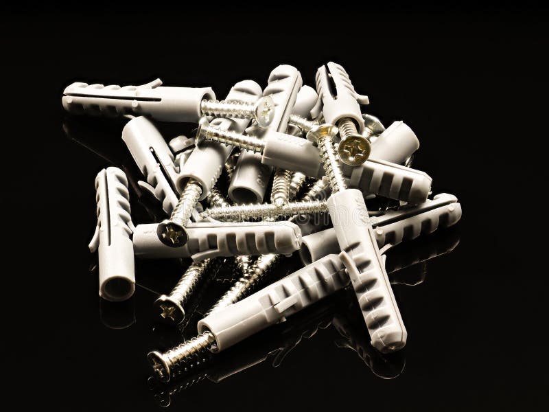 Screws and dowels stock image. Image of metal, iron - 174067555