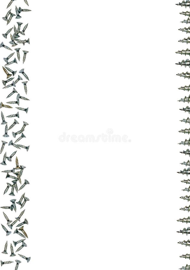 Screws Frame with a White Background Stock Image - Image of decorative ...