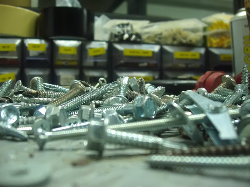 Screws stock image. Image of metal, manufacturing, bolt - 89611269