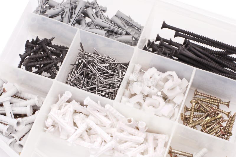 Box of Assorted Nails stock photo. Image of nails, metal - 24345362