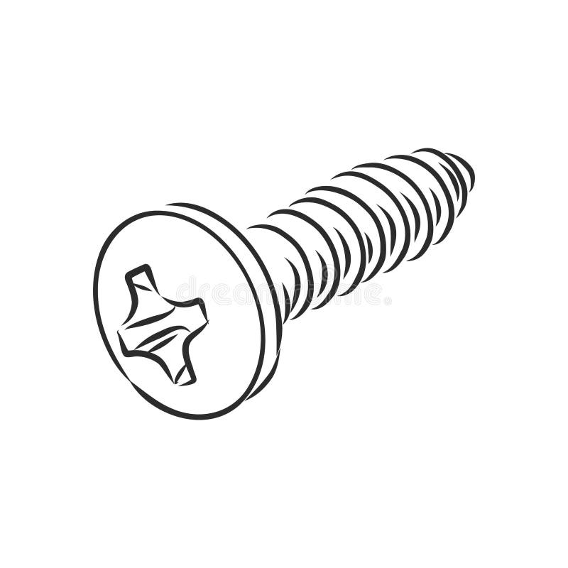 Screws, Nails Isolated On A White Background. Vector Illustration ...