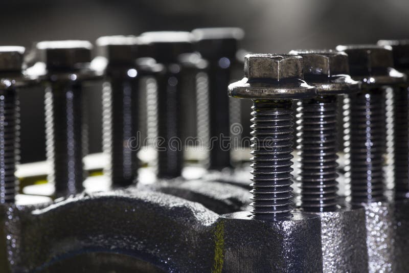 Screws stock photo. Image of oily, mechanical, vehicle - 55581426
