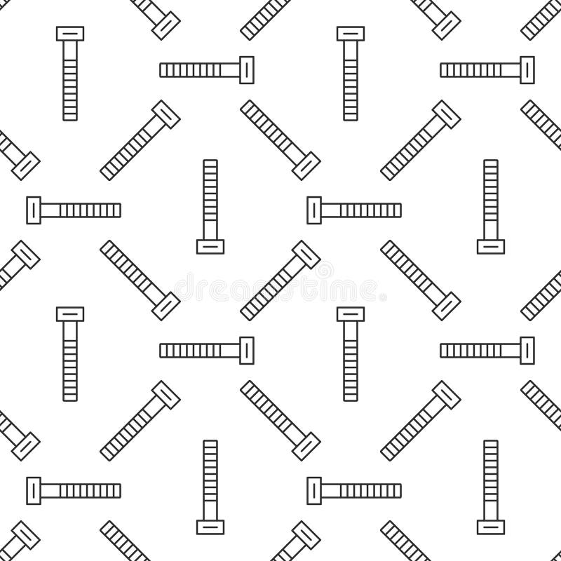 Screws seamless pattern stock vector. Illustration of black - 56430386