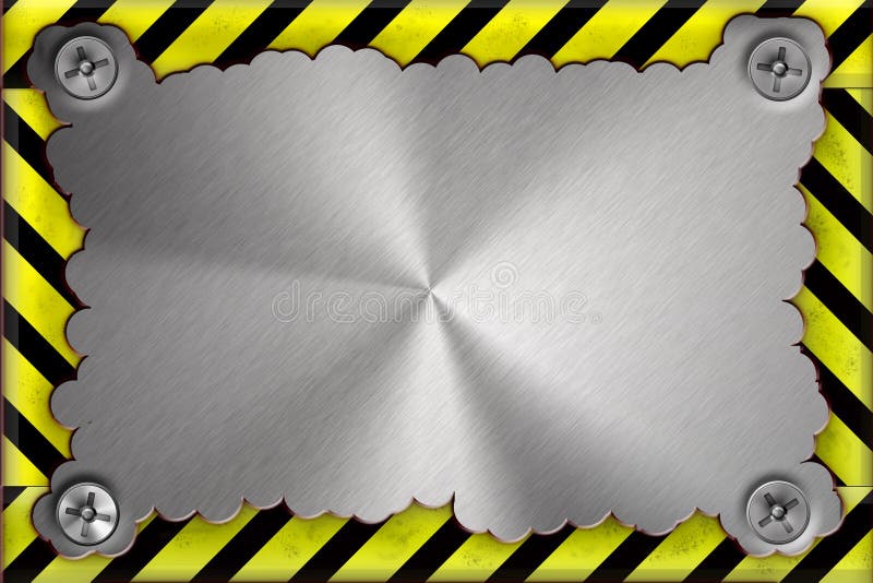 Screws in steel stock illustration. Illustration of armored - 12930174