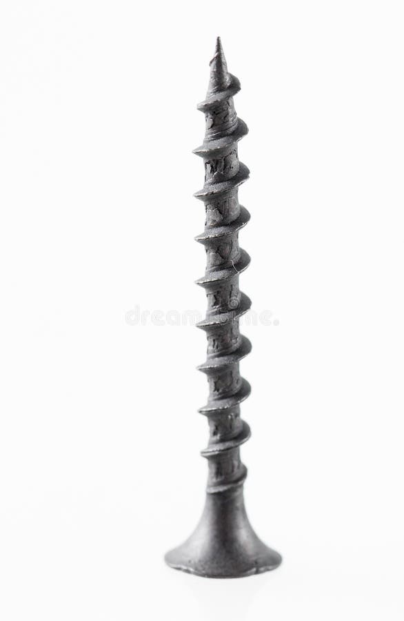 Screws Still Life Large Self Tapping Screws on White Background. Stock ...