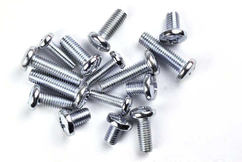 Screws on white background stock image. Image of assemble - 13369907