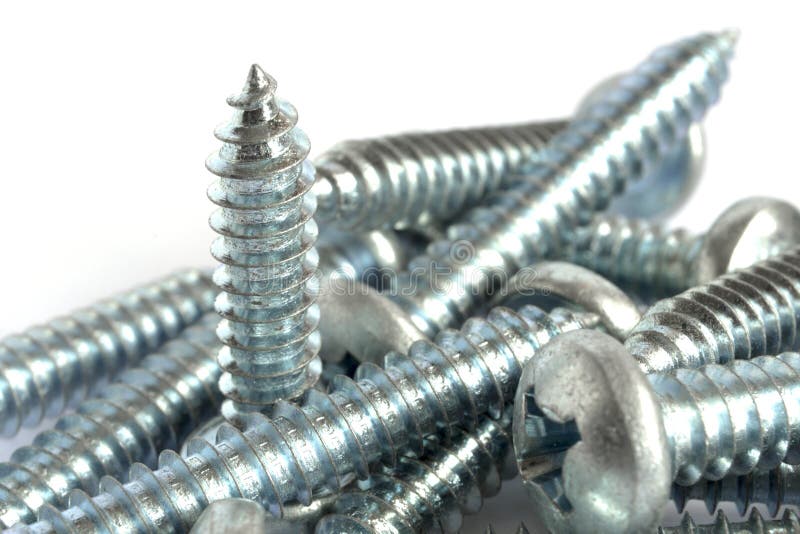Screws on white stock photo. Image of wrench, abstract - 154934390