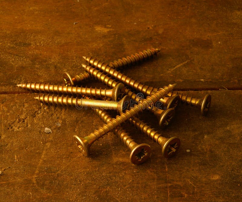 Screws on work table stock image. Image of construction - 2855665