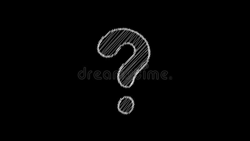 Scribble Animation of Question Mark. Why Ask. Transparent Background ...