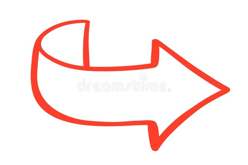 Scribble Arrow Sign Hand Drawn Vector Element Icon Stock Vector ...