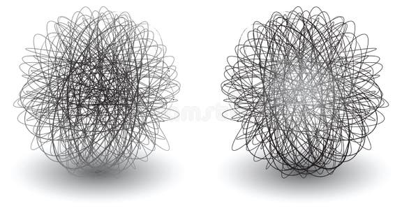 Scribble balls stock vector. Illustration of pencil, icon - 9873106