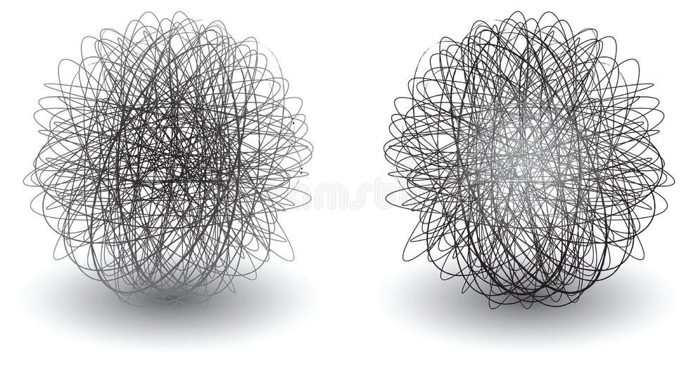 Scribble balls stock vector. Illustration of pencil, icon - 9873106