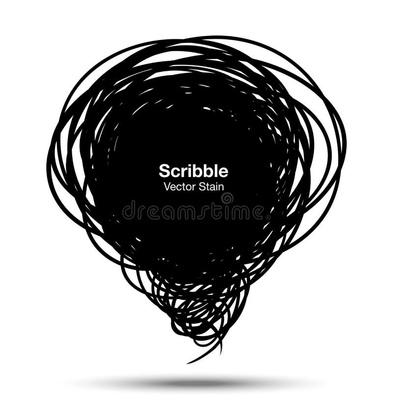 Scribble black bubble stock vector. Illustration of blot - 45482416
