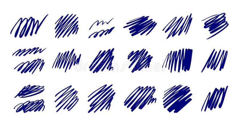 Scribble with a Blue Pen. Grunge Hand Drawn Doodles Stock Vector ...