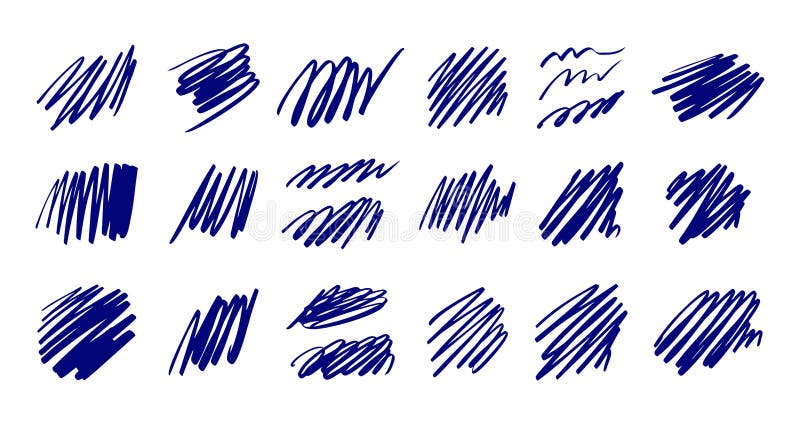 Scribble with a Blue Pen. Grunge Hand Drawn Doodles Stock Vector ...