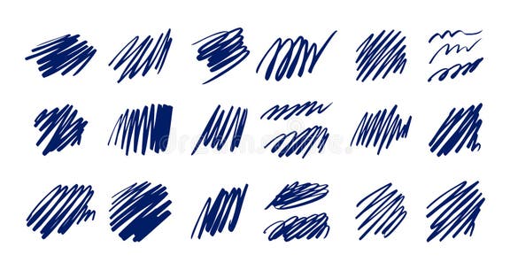 Scribble with a Blue Pen. Grunge Hand Drawn Doodles Stock Vector ...