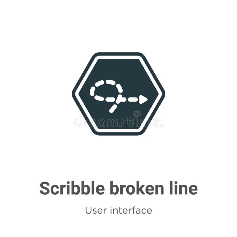 Scribble Broken Line Icon in Filled, Thin Line, Outline and Stroke ...