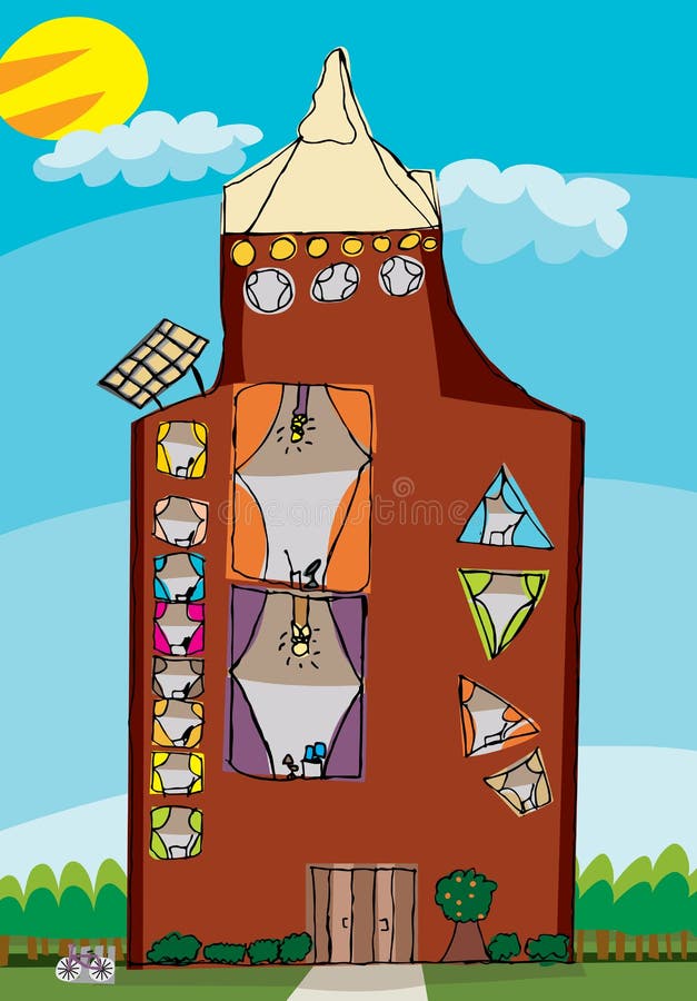 Scribble Building stock vector. Illustration of condominium - 19871832