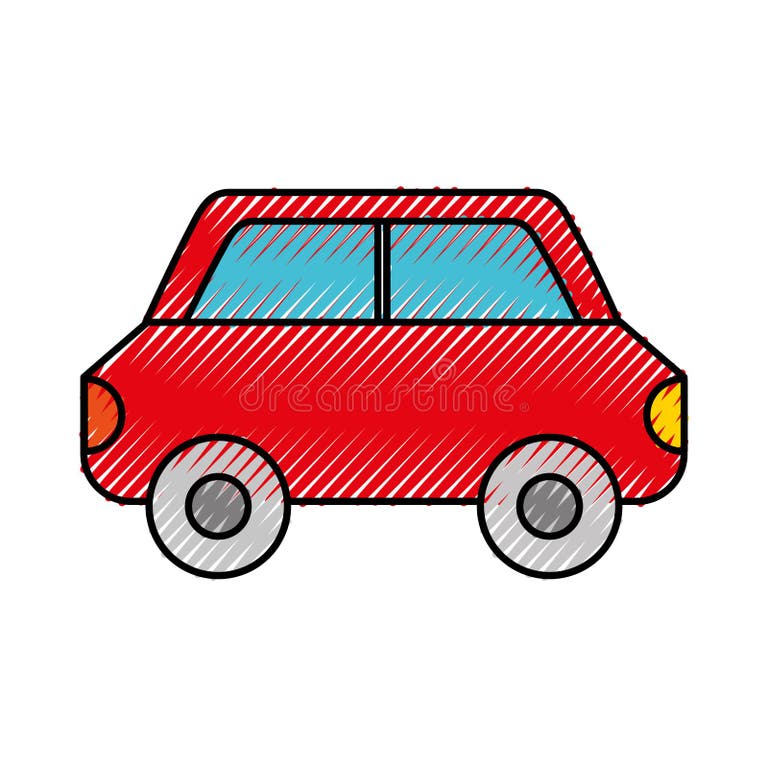Scribble car cartoon stock vector. Illustration of black - 93595309