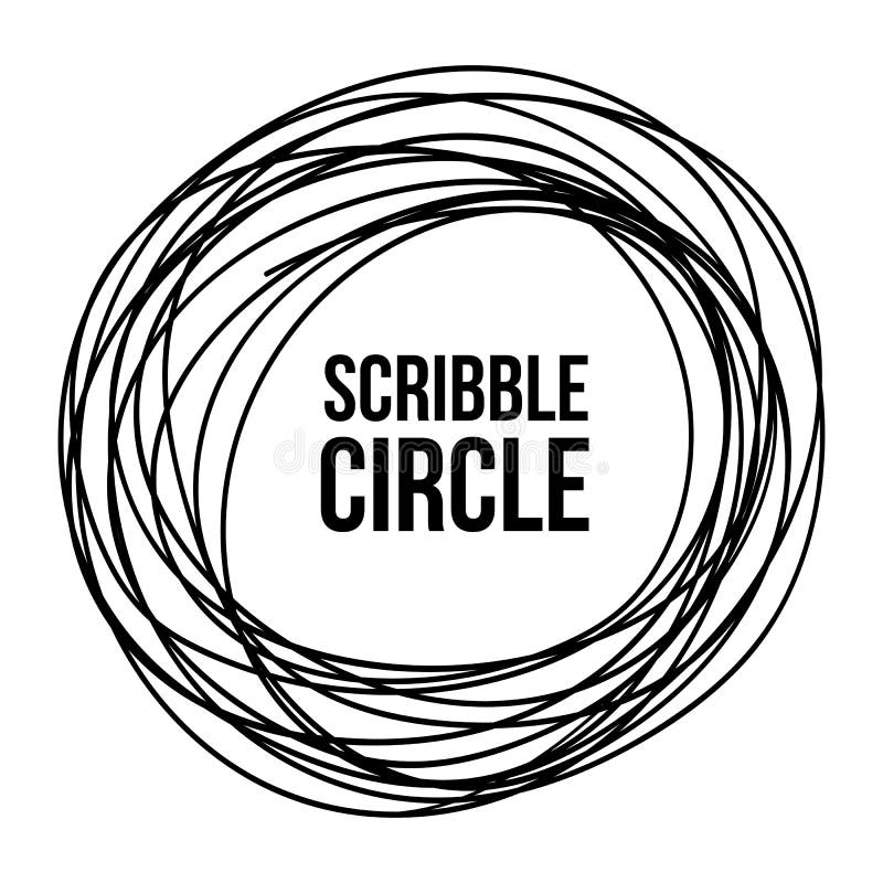 Scribble Circle Vector stock vector. Illustration of draft - 66108412