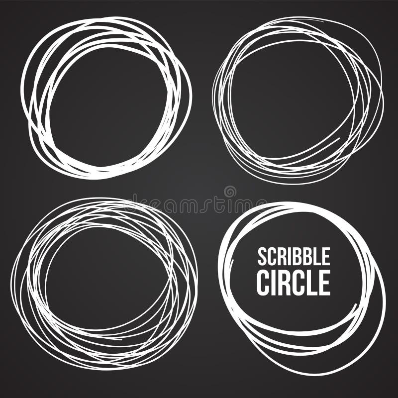 Scribble Circle Vector Set stock vector. Illustration of insignia ...