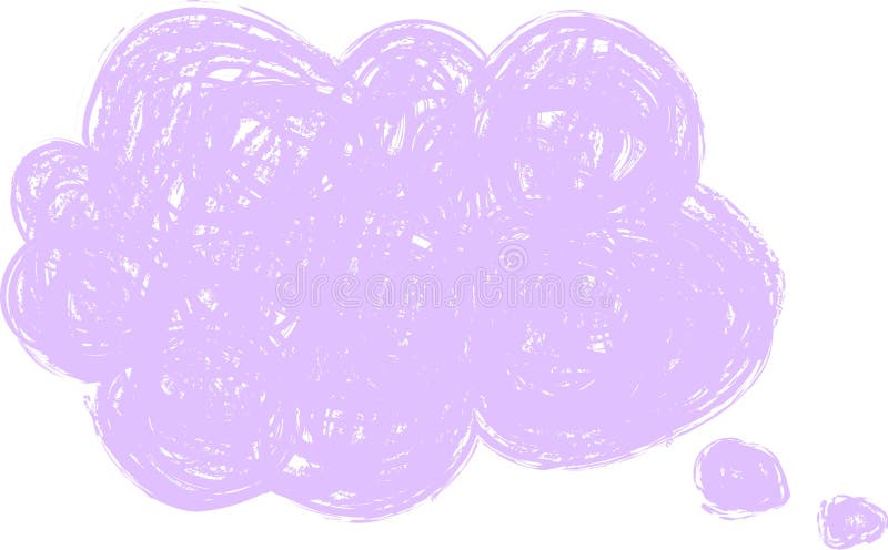 Scribble Crayon Cloud Speech Bubble Stock Vector - Illustration of ...