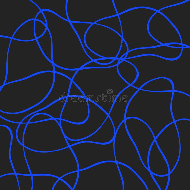 Scribble Design in Blue Colour Lines Stock Illustration - Illustration ...