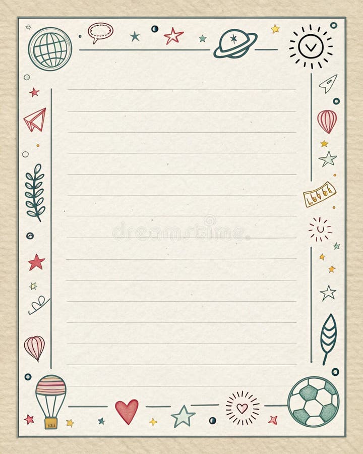 Scribble Doodle Border Paper Texture Playful and Creative Stock ...