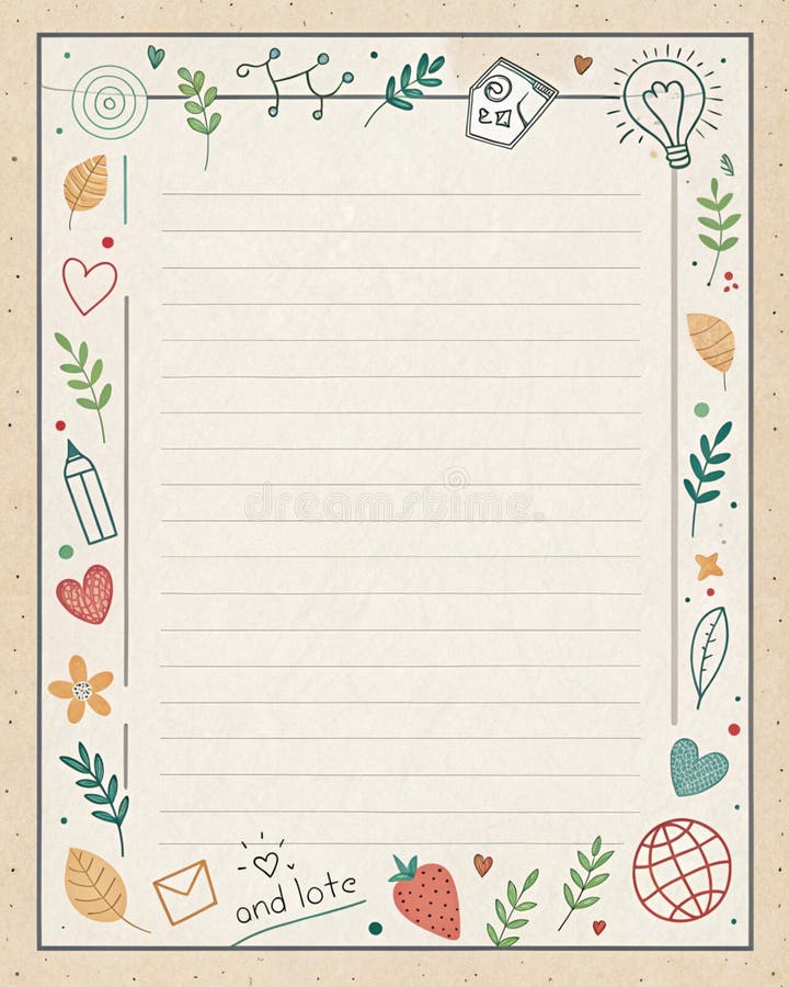 Scribble Doodle Border Paper Texture Playful and Creative Stock ...