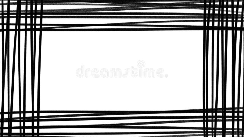 Scribble Doodle Frame, Hand Drawn Stop Motion Animation on a White ...